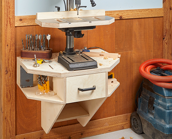 Wall-Hung Drill Press Center | Woodworking Project | Woodsmith Plans