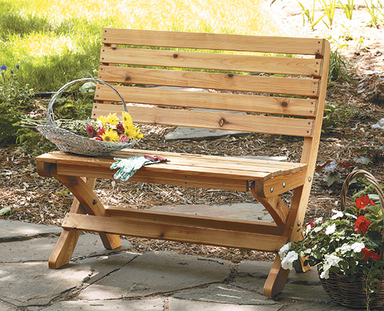 Outdoor Folding Bench | Woodworking Project | Woodsmith Plans