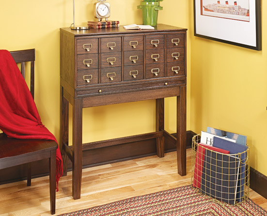 Card Catalog Cabinet | Woodworking Project | Woodsmith Plans