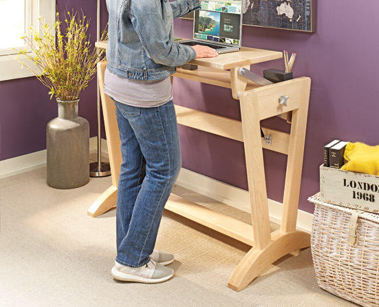 Adjustable Desk | Woodworking Project | Woodsmith Plans