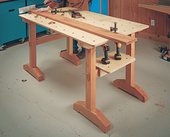 Freestanding Wooden Workbench Plans